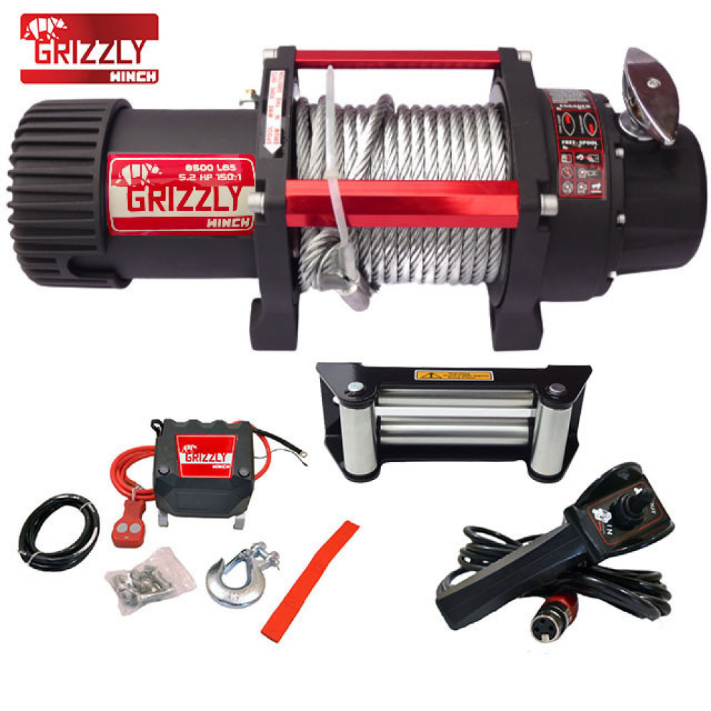 Grizzly Winch 8500 lbs (3855kg) with Steel Cable OFM1035