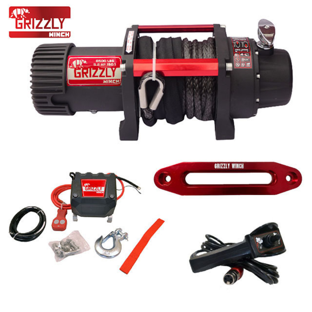 Grizzly Winch 8500 lbs (3855kg) with Synthetic Rope OFM1036